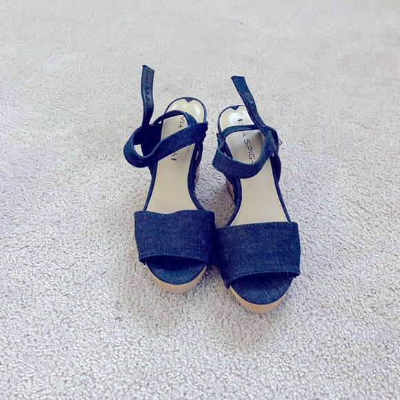 Via Spiga | Shoes | Via Spiga Blue Jean Sandals | Poshmark